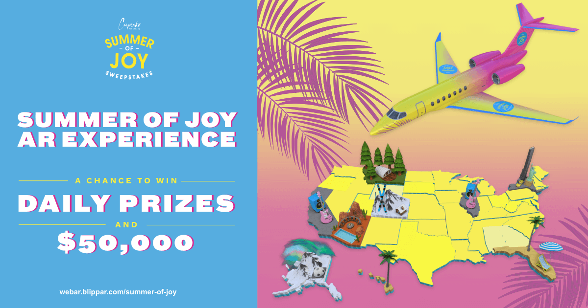 Cupcake Vineyards Summer of Joy Sweepstakes AR Experience